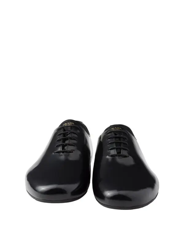 Prada Brushed Leather Lace-up Shoes