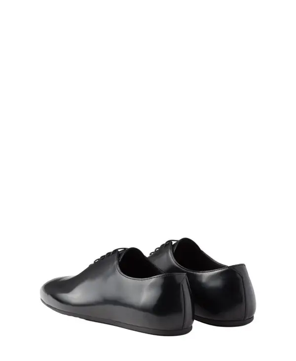 Prada Brushed Leather Lace-up Shoes