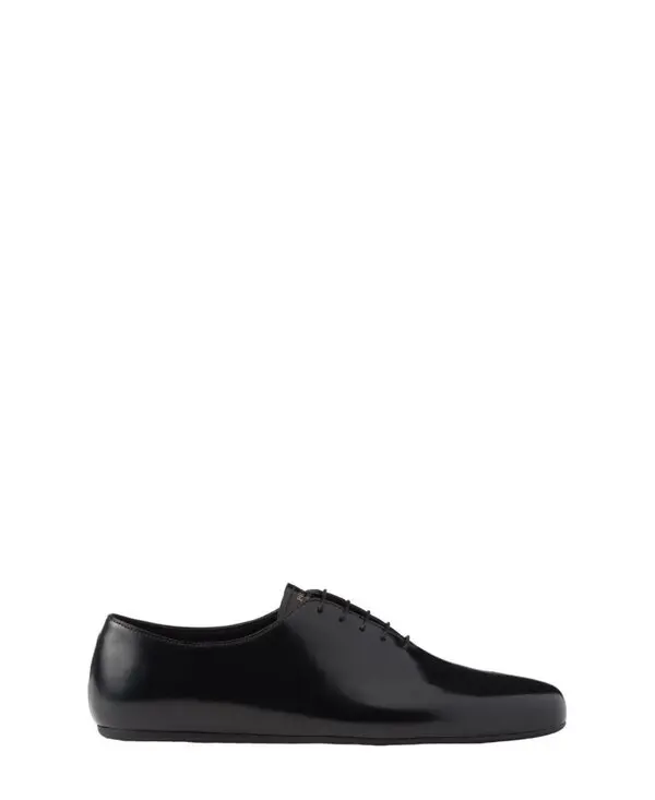 Prada Brushed Leather Lace-up Shoes
