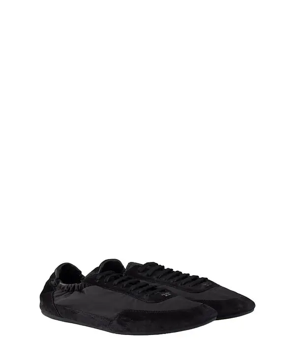Prada Collapse Re-nylon And Suede Sneakers - Black