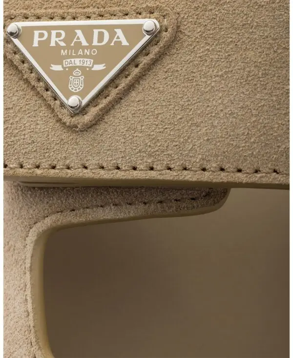 Prada Suede Band Sandals - Neutral