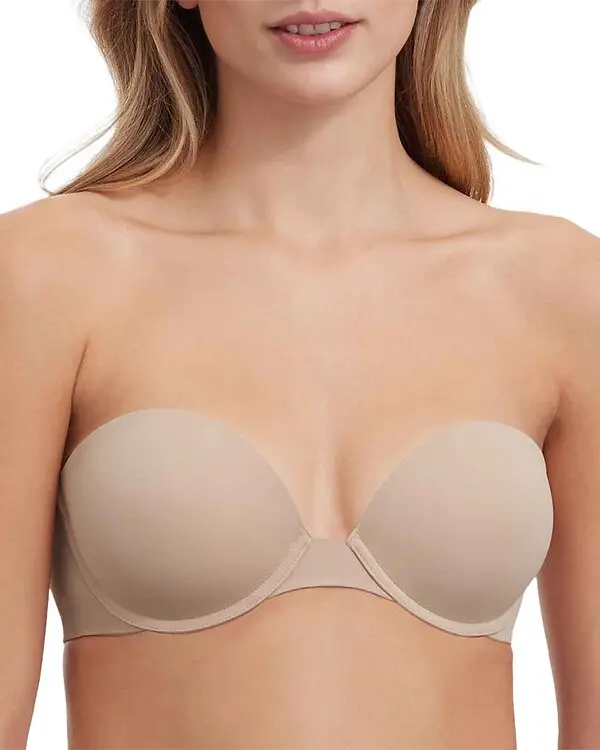 SKARLETT BLUE Breathless Strapless Plunge Push Up Bra - Cashmere