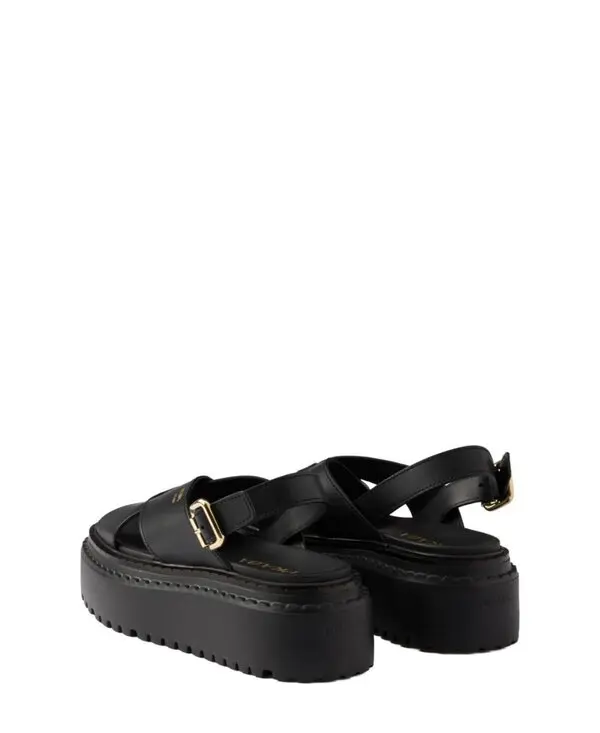 Prada Crisscross Sandals - Black
