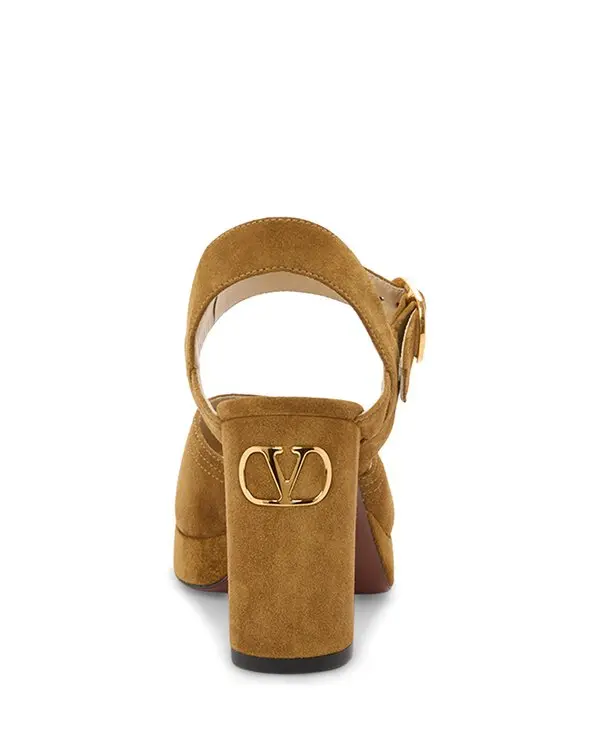 Valentino Garavani Strappy Platform Sandals - Beige