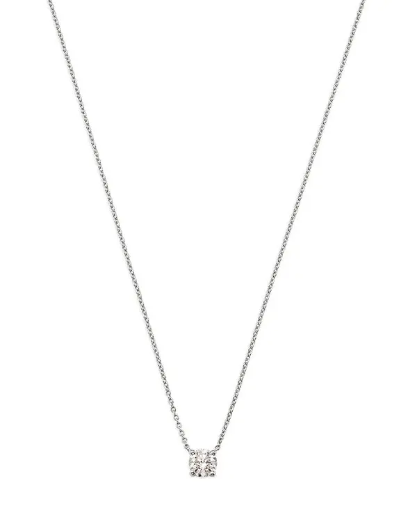 Bloomingdale'S Diamond Solitaire Pendant Necklace 0.40 Tcw In 14k Gold - White