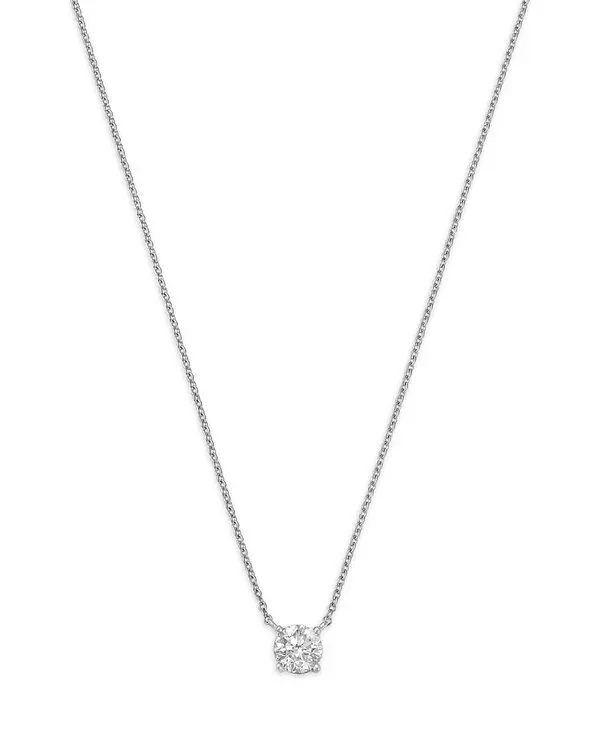 Bloomingdale'S Diamond Solitaire Pendant Necklace, 0.50 Tcw - White