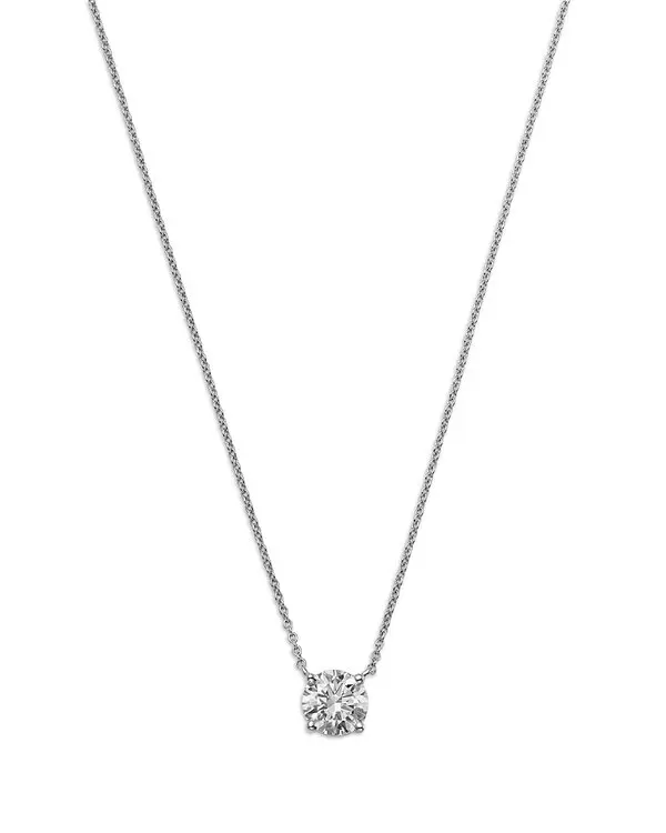 Bloomingdale'S Diamond Solitaire Pendant Necklace, 1.0 Tcw - White