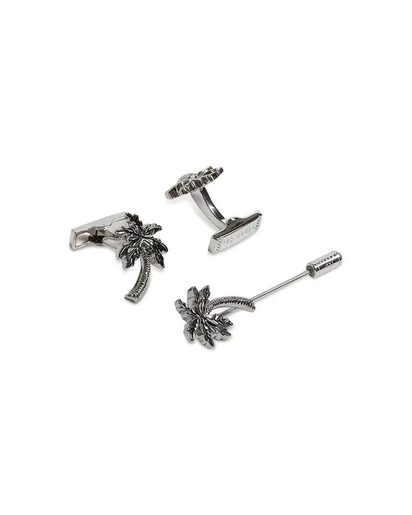Ted Baker London Palmiie Palm Tree Cufflinks & Lapel Pin