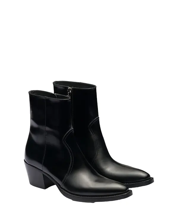 Prada Brushed Leather Camperos Boots
