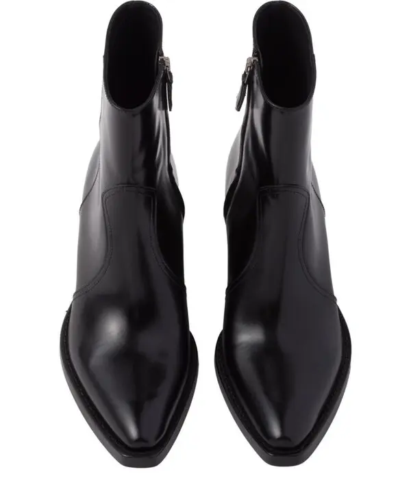 Prada Brushed Leather Camperos Boots