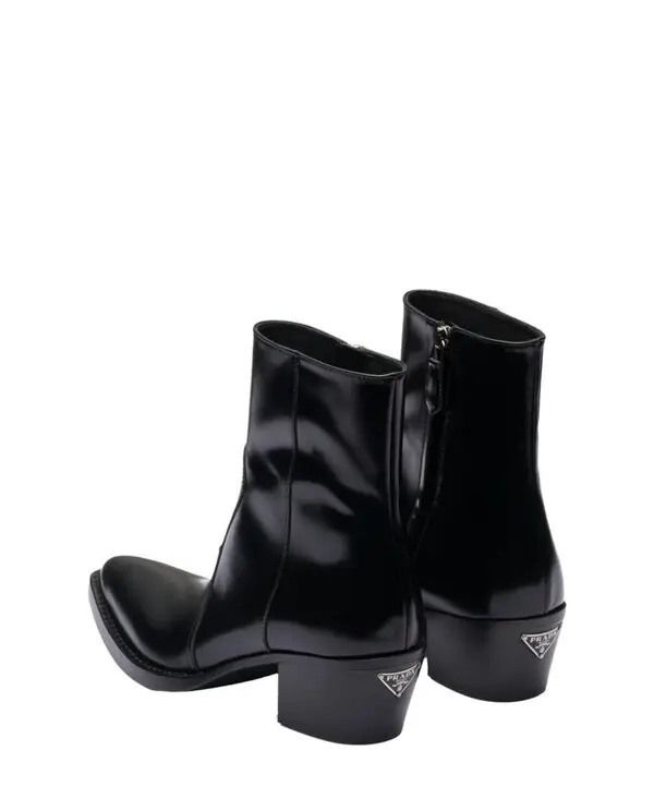 Prada Brushed Leather Camperos Boots