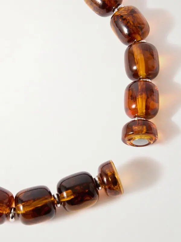 JULIETTA Amore Silver-tone Resin Necklace - Brown
