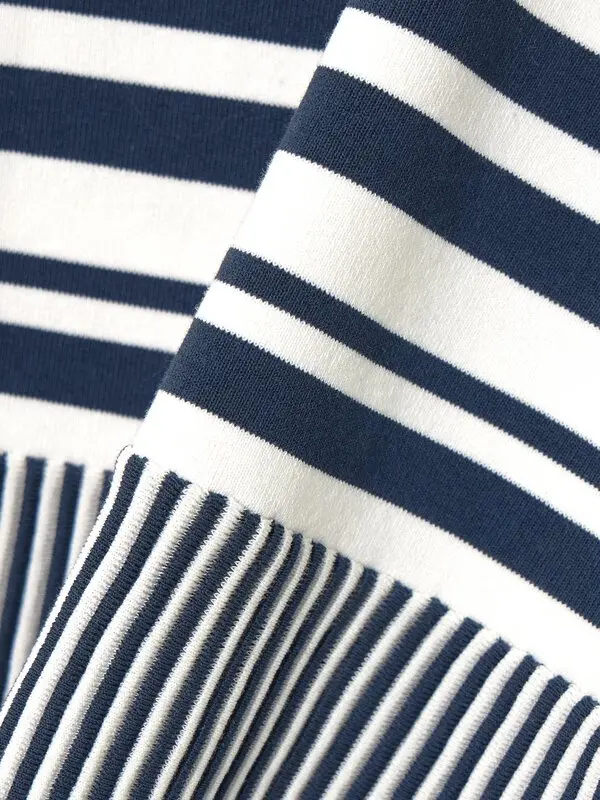 Faithfull The Brand Citara Striped Cotton-blend Top - Blue
