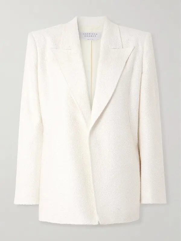 Gabriela Hearst Mairi Silk-bouclé Blazer - Ivory