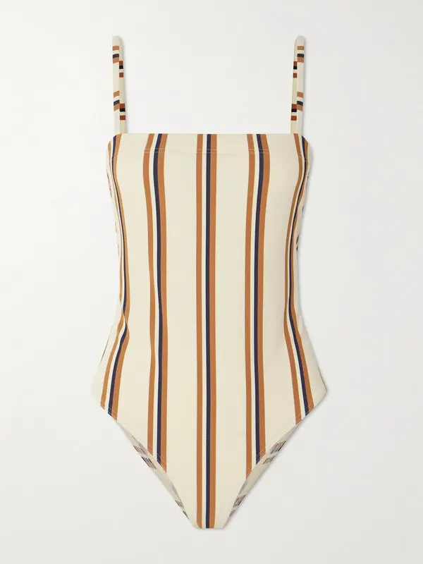 ERES Iode Striped Jacquard Swimsuit - Neutrals