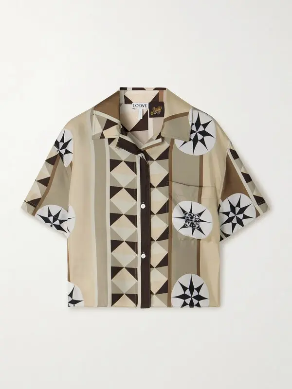 Loewe Printed Silk-twill Shirt