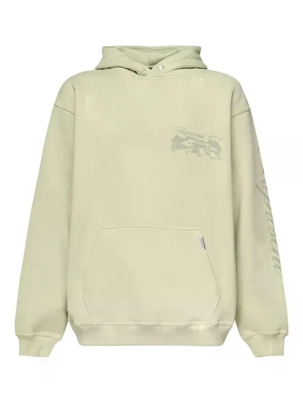 REPRESENT Logo-print Cotton Hoodie