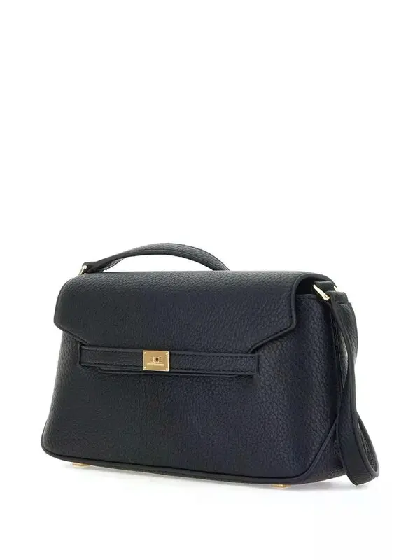 Elisabetta Franchi Leather Shoulder Bag With Logo Plaque
