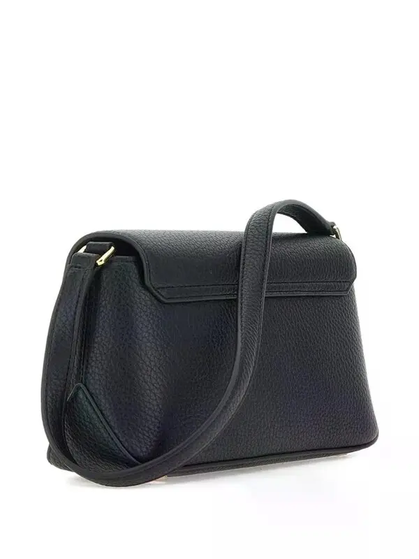Elisabetta Franchi Leather Shoulder Bag With Logo Plaque