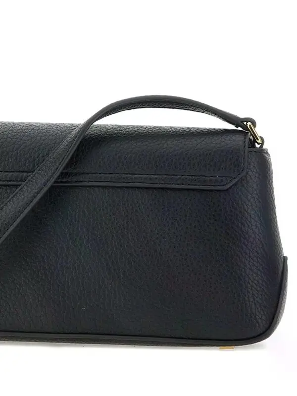 Elisabetta Franchi Leather Shoulder Bag With Logo Plaque
