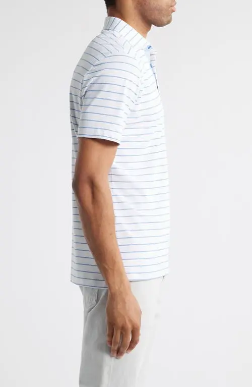 Johnnie-o Kerwin Stripe Prep-formance Golf Polo - White Tide