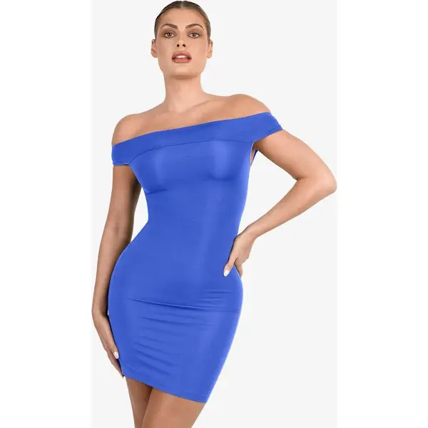 POPILUSH Shapewear Bodycon Mini Dress - Royal Blue