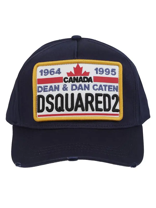 Dsquared2 Collegiate Logo Patch Baseball Cap - Blue