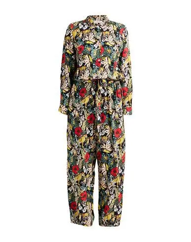 CONNOR & BLAKE Floral-print Woven Jumpsuit - Black