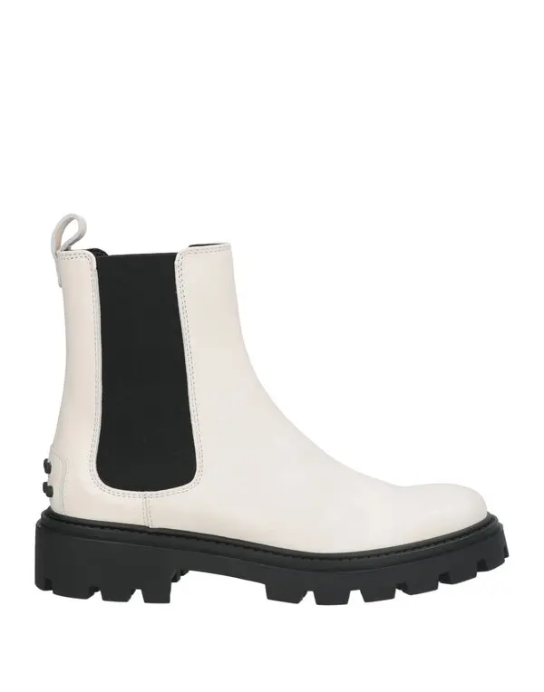 TOD'S Leather Chelsea Boots - White