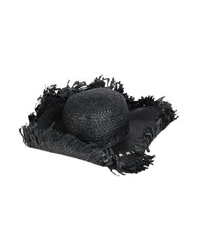 Marni Raffia Sun Hat - Black