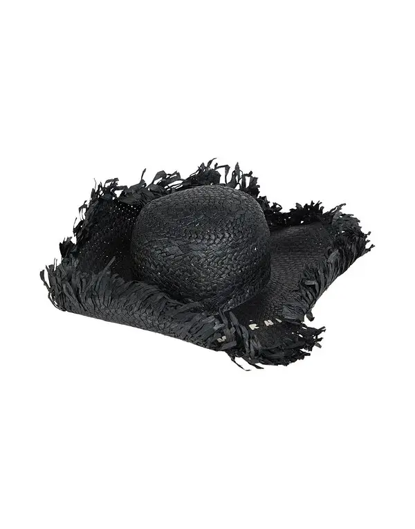 Marni Raffia Sun Hat - Black