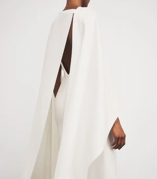 ROKSANDA Cape-overlay Demetria Maxi Dress - Ivory