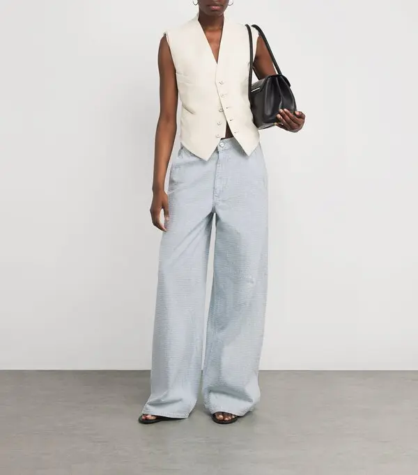 Rag & Bone Textured Sofie Wide-leg Jeans