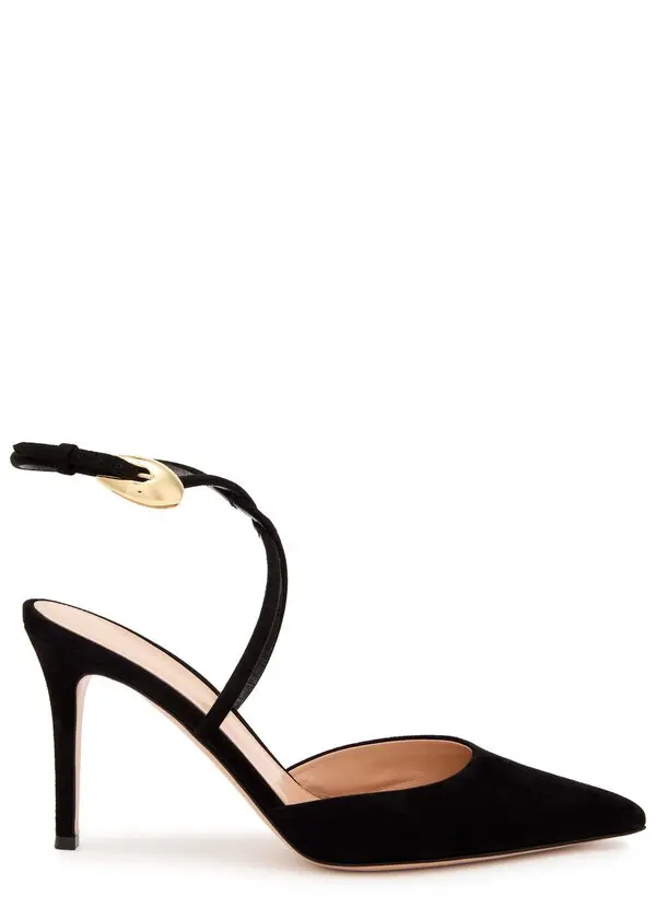 GIANVITO ROSSI 85 Suede Pumps