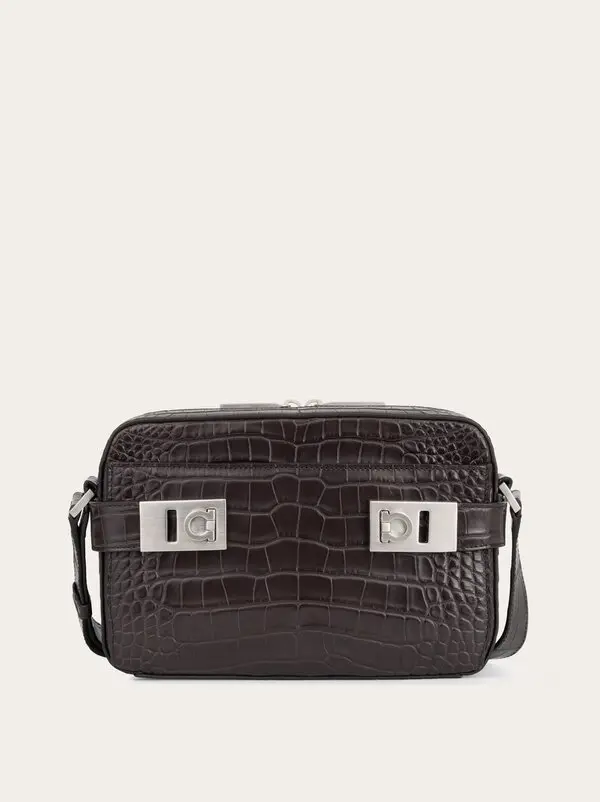 FERRAGAMO East-west Crossbody Bag With Buckle - Brown