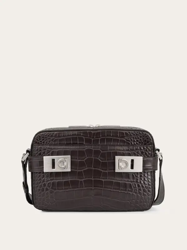 FERRAGAMO East-west Crossbody Bag With Buckle - Brown
