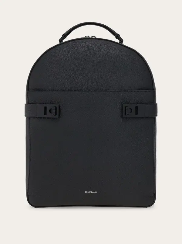 FERRAGAMO Backpack With Hug Buckle - Black