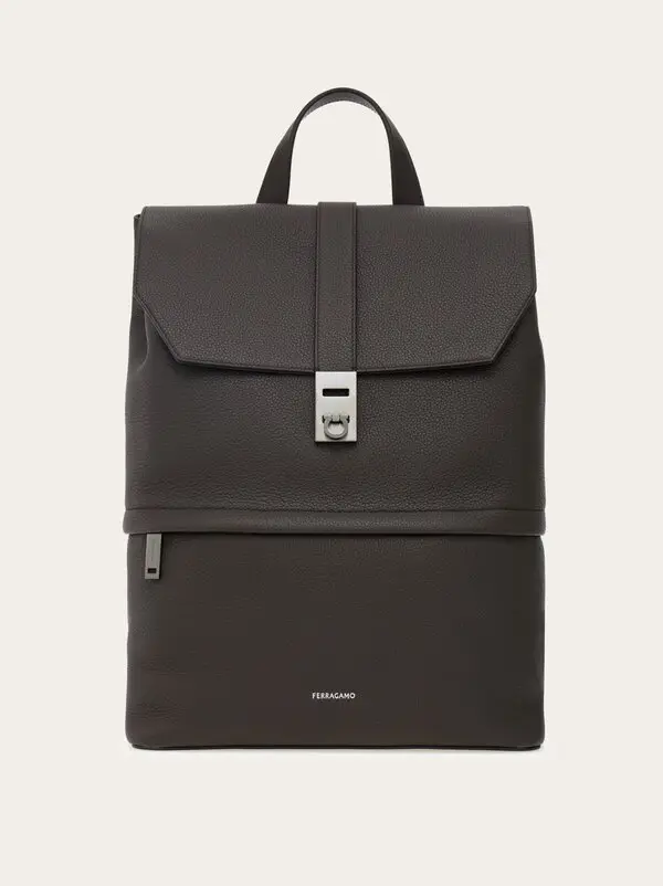 FERRAGAMO Gancini Buckle Backpack - Brown