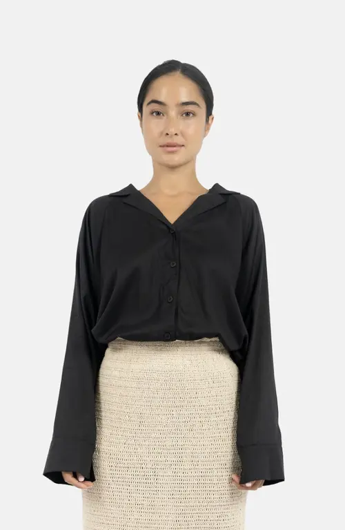 1PEOPLE-US Siena Batwing Sleeve Shirt - Black