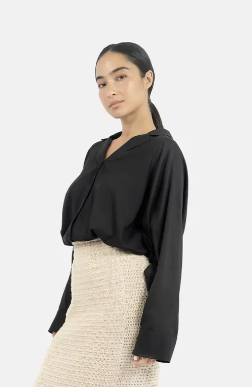 1PEOPLE-US Siena Batwing Sleeve Shirt - Black