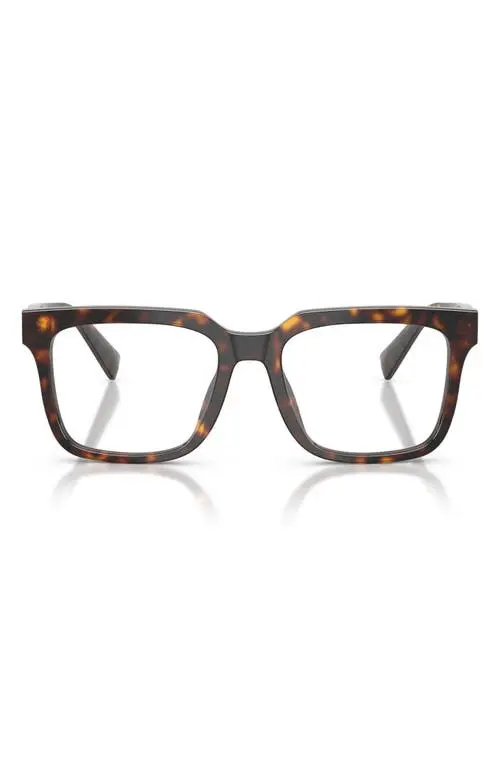 Dolce & Gabbana 51mm Square Eyeglasses - Havana