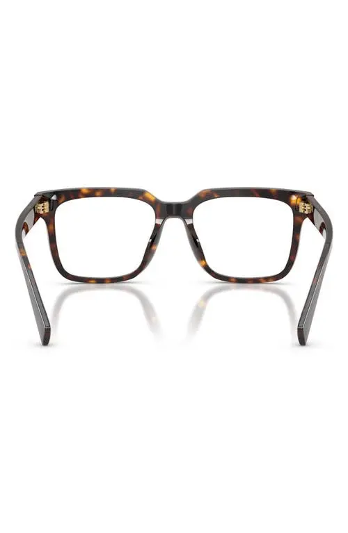 Dolce & Gabbana 51mm Square Eyeglasses - Havana