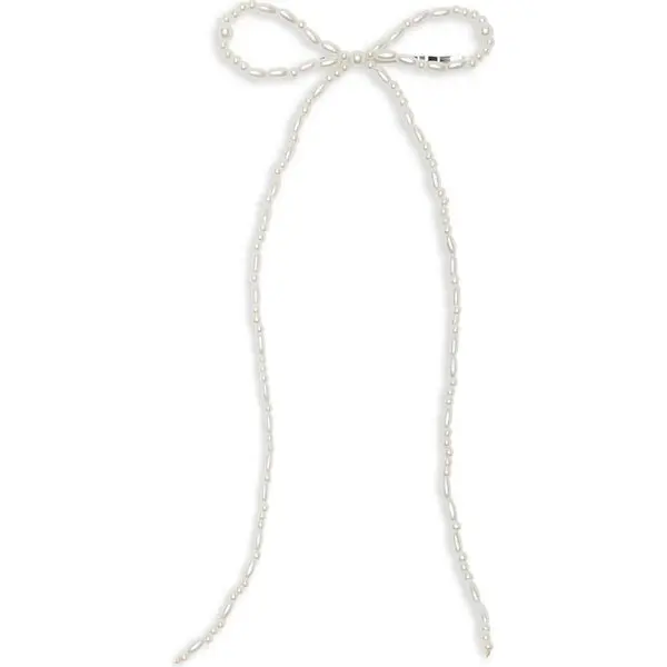 L. Erickson Gianna Faux Bow Hair Pin - Pearl