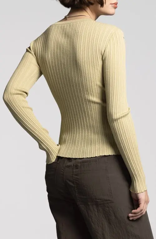 WEEKEND LOS ANGELES Eleanor Rib Crewneck Sweater - Beechnut
