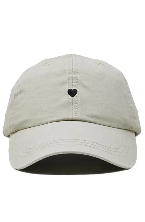 DALIX Heart Dad Cap - Washed Stone White