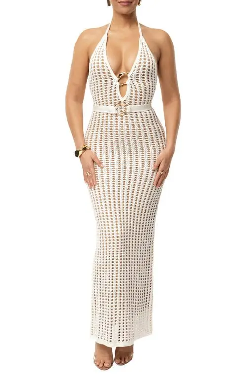JLUXLABEL Dream Open Stitch Halter Dress