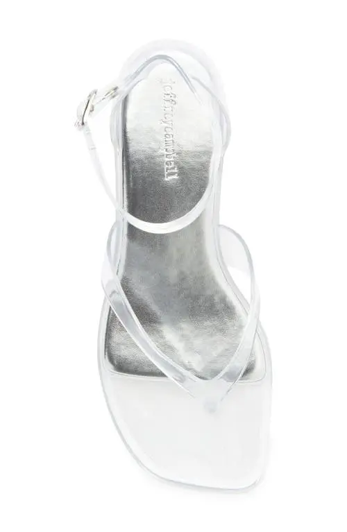 Jeffrey Campbell Gummy Ankle Strap Sandal - Clear