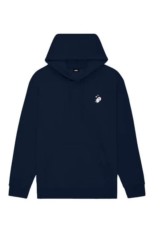 DALIX Heartly Ghost Midweight Hoodie - Navy Blue