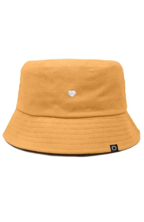 DALIX Heart Bucket Hat - Golden Cream