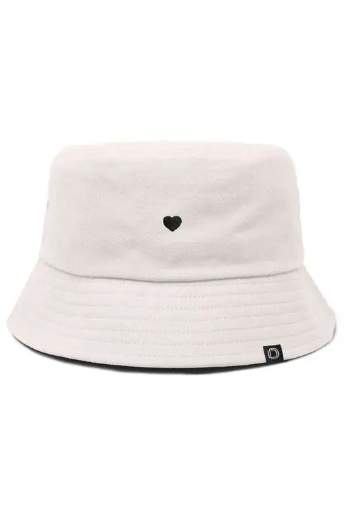 DALIX Heart Bucket Hat - Parchment White